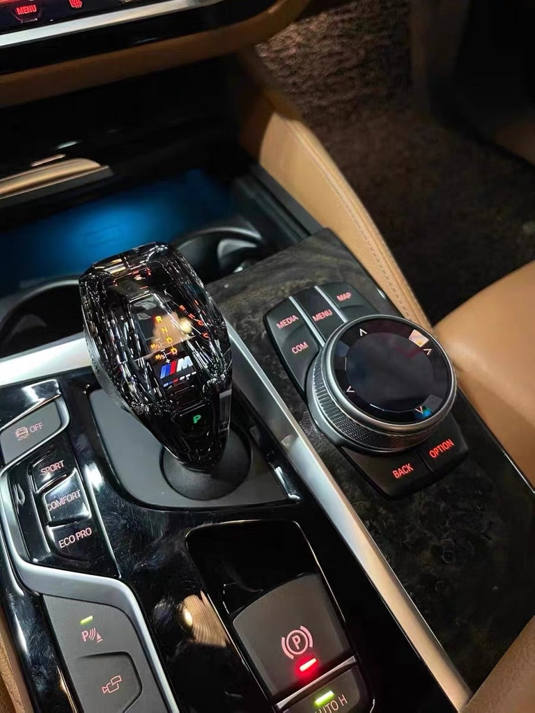 Crystal Gear shifter ( start stop button + Idrive wheel ) whole set fo ...