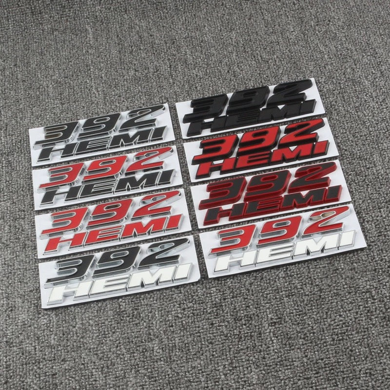 Aluminum HEMI 329 logo – DXTuning