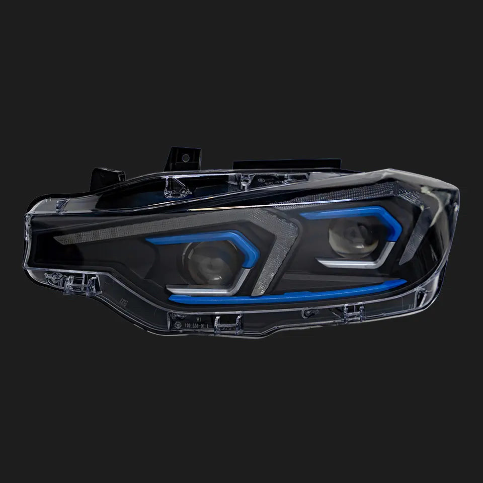 G2X Style V1 LED Angel Eye Projector Headlights w/ Switchback Turn Sig ...