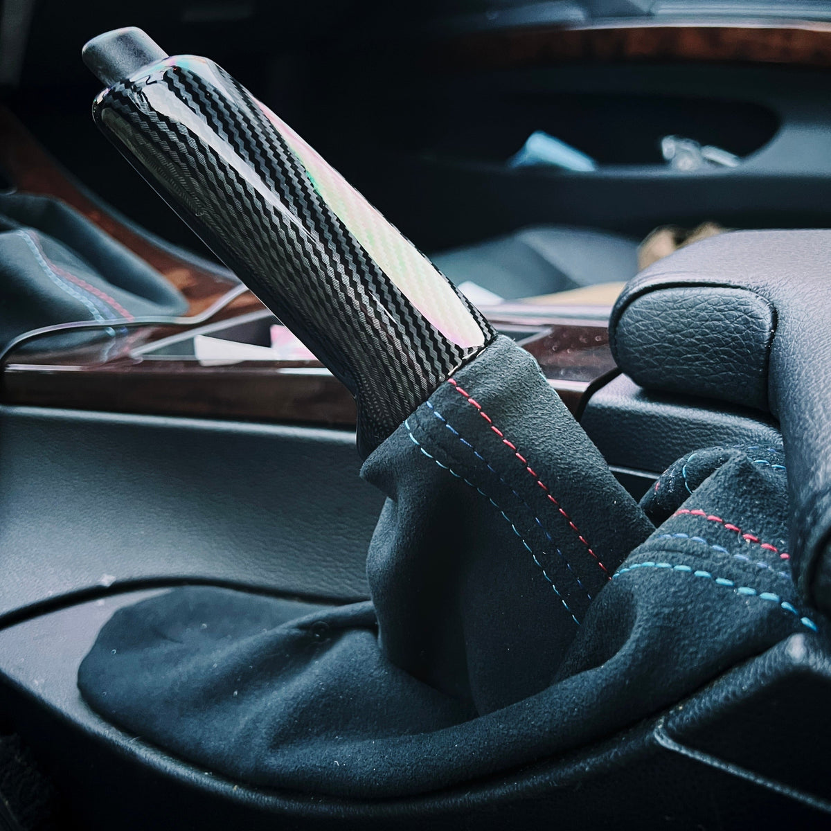 Alcantara Gear Shift Boot Manual + Handbrake Boot for E90/E91/E92/E93 ...