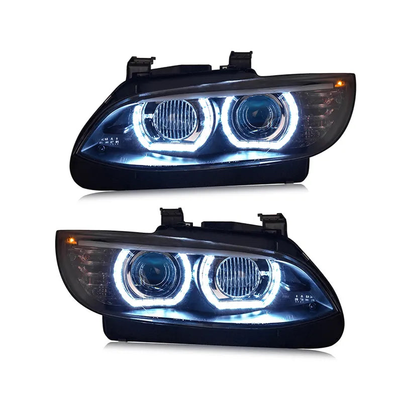 DTM Angel Eye Projector Headlights for 06-13 BMW E92 M3 & 3-series ...